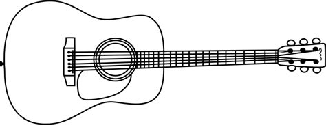 Collection Of Acoustic Guitar Png Black And White Pluspng