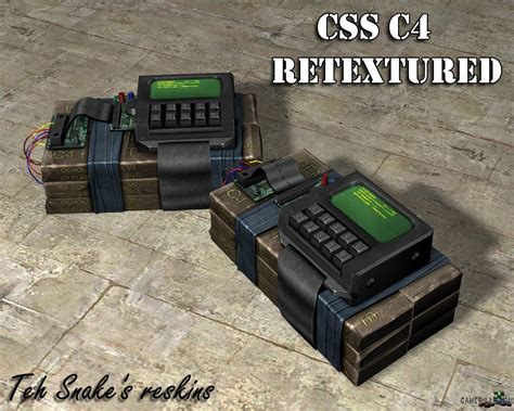 default c4 retextured c4 counter strike source weapon models