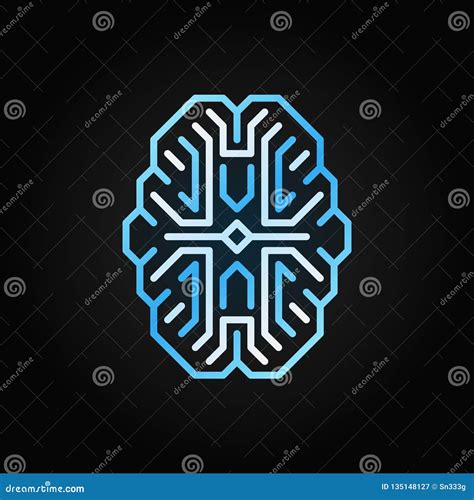 Cyberbrain Creative Outline Icon Vector Ai Brain Line Sign 131371064