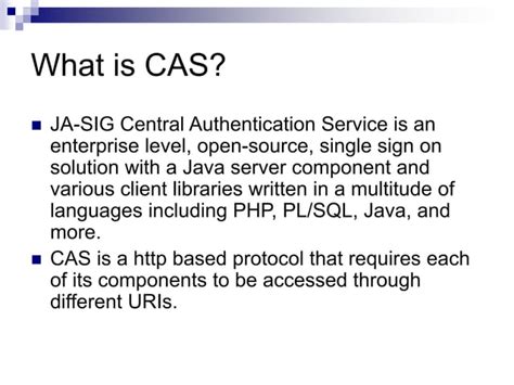 Central Authentication Service Casppt