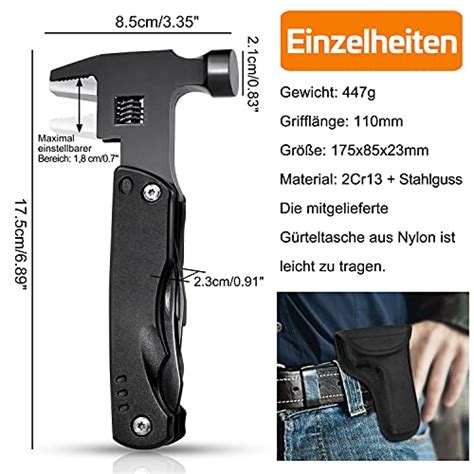 WayinTop Upgraded 32 In 1 Multitool Hammer Wrench Snowflake Multitool
