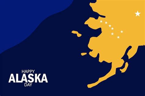 Premium Vector Happy Alaska Day Vector Elements Flag Of Alaska