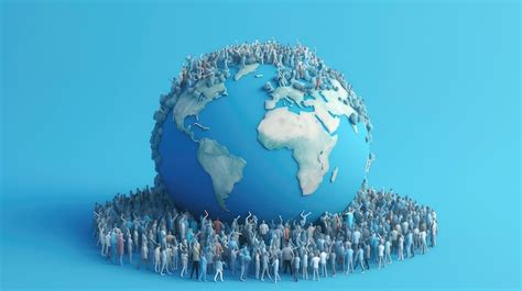 Premium Photo World Population Day Concept Many Humans Full On Earth