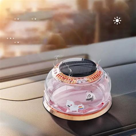 Solar Rotating Incense Diffuser Creative Car Perfume Decoration 360