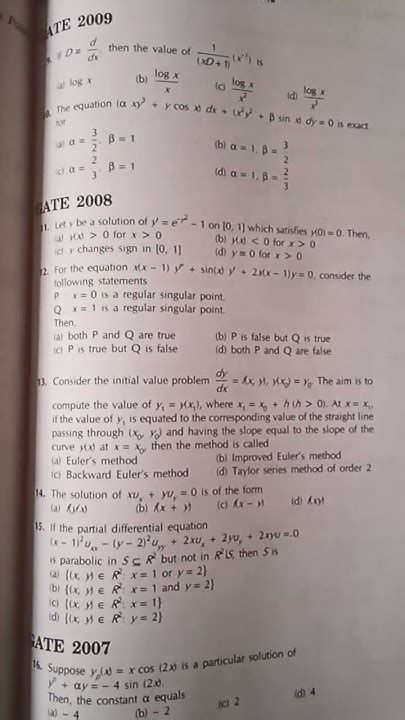 Pg Trb Maths Gate Previous Year Questions Tnset 2024svp Maths Youtube