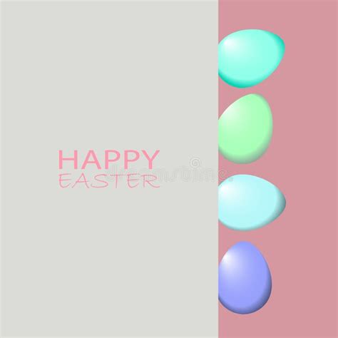 Simple Cute Easter Cards With Chickens And Colored Eggs Stock Vector
