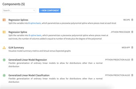 Plugin Generalized Linear Models Dataiku