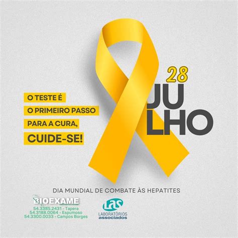 A Bioexame Lembra Que Hoje é O Dia Mundial De Combate às Hepatites Je