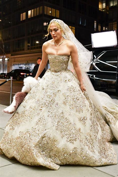 J Lo Just Wore The Most Over The Top Wedding Dress Ever Top Wedding