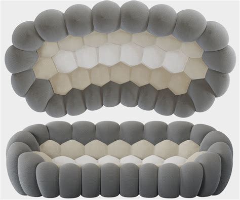 Roche Bobois Bubble Curved 2 Seat And 4 Seat Sofa 3d Model Cgtrader