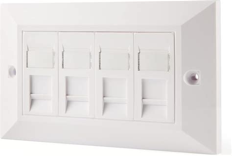Rhinocables Ethernet Faceplate Single 1 Port Double 2 Way Quad 4 Way Rj45 Socket Wall Plate For