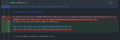 vggsound官方的预训练模型下载模型已经更换了 Issue 1 guotaowang STANet GitHub