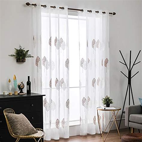 MIULEE Voile Tenda Finestra Con Occhielli Tenda A Pannello Tende A Vela