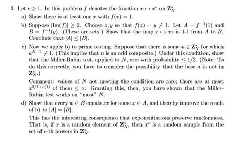 Let E In This Problem F Denotes The Function Chegg