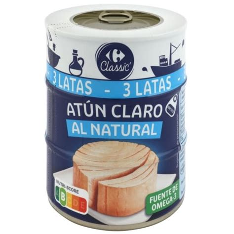 Atún claro al natural Carrefour pack de latas de g Supermercado Online Carrefour