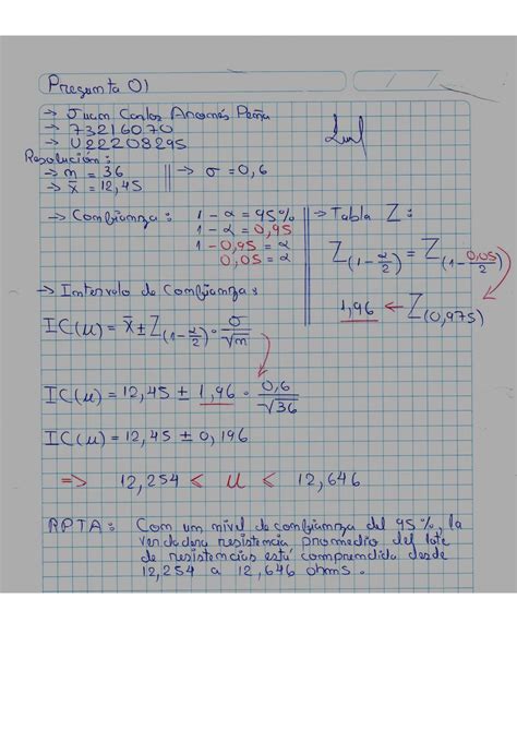 PC1 ESTADÍSTICA INFERENCIAL Estadistica Inferencial Studocu
