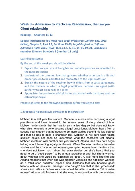 week 3 activities lecture notes 3 week 3 admission to practice