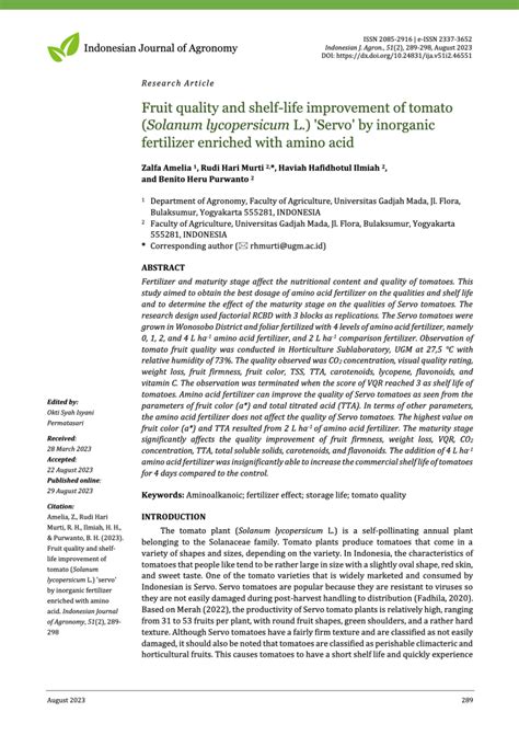 Pdf Fruit Quality And Shelf Life Improvement Of Tomato Solanum Lycopersicum Lservoby