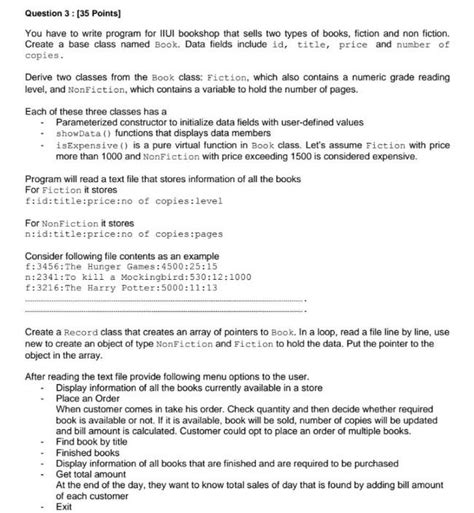 Solved Question Points You Have To Write Program Chegg