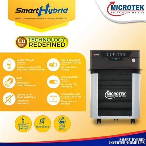 Single Digital Microtek 1275 Smart Hybrid Modified Sine Wave Inverter For Home 3 5 Kva At Rs