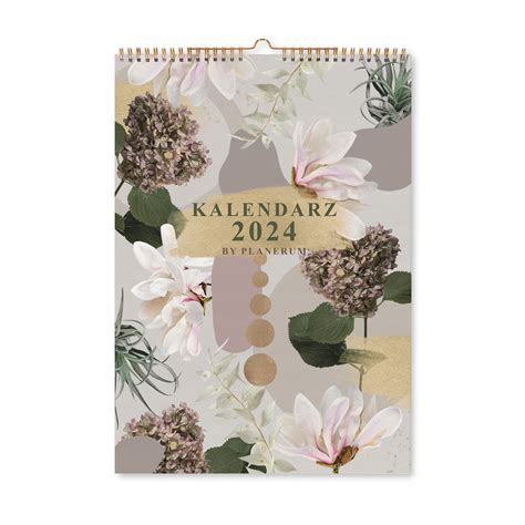 Календар настінний спіральний 2024 А3 Collage Garden Premium Vroda