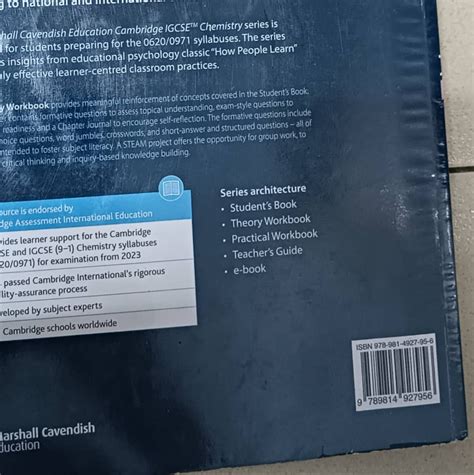 Cambridge Igcse Theory Workbook Chemistry Physics Biology Used