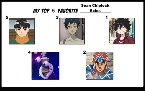 Top 5 Favorite Sean Chiplock Roles By Flameknight219 On Deviantart