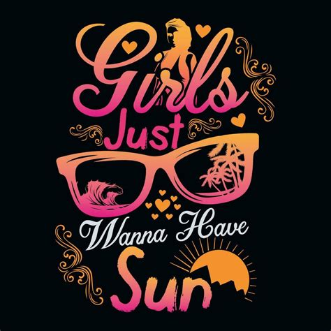 Girls Just Wanna Have Sun 26277981 Vector Art At Vecteezy