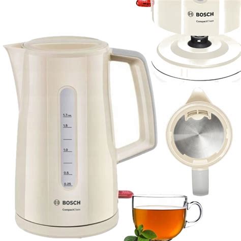 BOSCH CZAJNIK BEZPRZEWODOWY TWK3A017 KREMOWY 1,7l - Sklep, Opinie, Cena ...