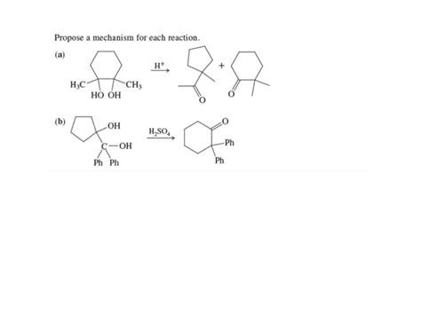 Solved Propose a mechanism for each reaction а н H C НО Chegg