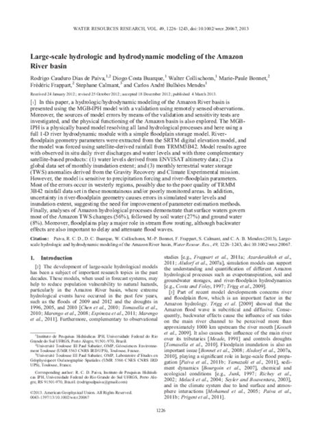pdf large scale hydrologic and hydrodynamic modeling using limited