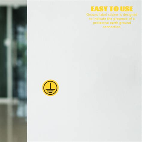접지 기호 데칼 간판 스티커 합성 종이 전기 라벨 경고 전기 스티커 접지 경고 데칼 도로 안전