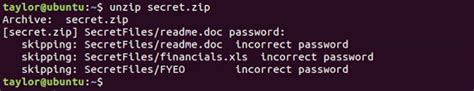 how can i create a password protected zip archive in linux