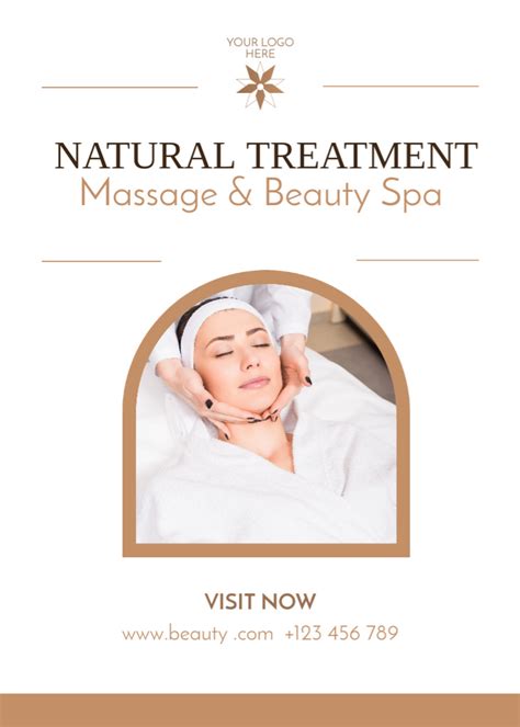 Natural Treatments And Massage Services Online Flyer Template Vistacreate