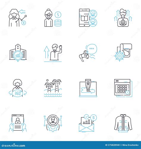 Assessments Line Icons Collection Evaluations Measurements