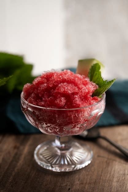 Free Photo Delicious Granita Dessert With Fruit Flavoring