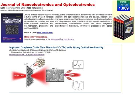 Pdf Journal Of Nanoelectronics And Optoelectronics