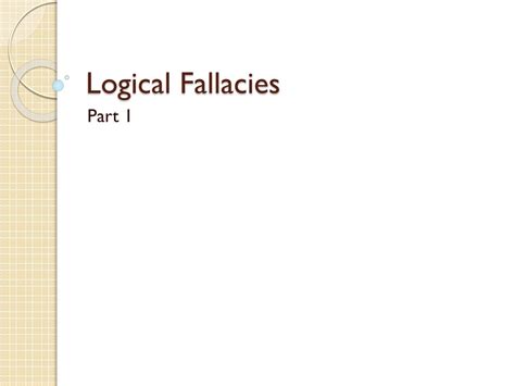 PPT Logical Fallacies PowerPoint Presentation Free Download ID