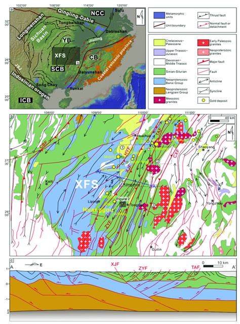 A Tectonic Map Of The South China Block And Its Surrounding Areas