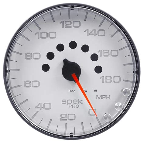 Autometer P230128 Speedo Gauge 5 Inch 180 Mph Whiteblack