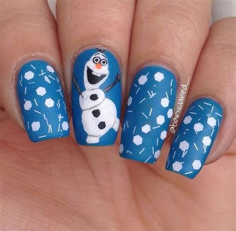 Frozen Olaf Nail Designs