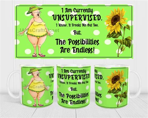 Mug Coffee Full Wrap Sublimation Digital Graphic Design Download I Am