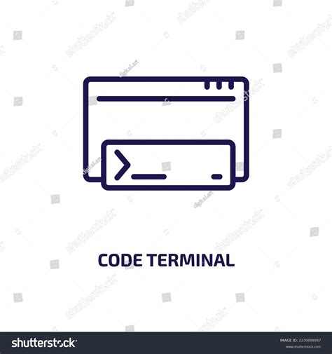 Code Terminal Icon Programming Collection Thin Stock Vector Royalty Free 2230898987 Shutterstock