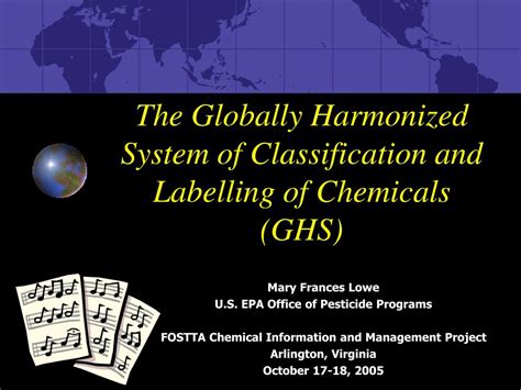 Ppt The Globally Harmonized System Of Classification And Labelling Of Chemicals Ghs