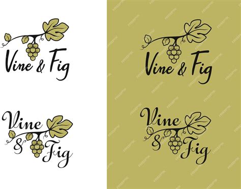 Premium Vector Vine And Fig Logo Design Concept