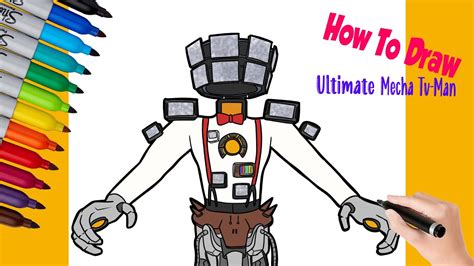 Ultimate Mecha Tv Man Boss Skibidi Toilet Coloring Pages Having Fun