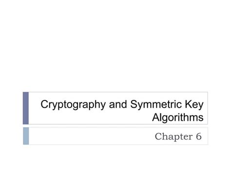 cryptography chap 6 pptx computer networking computing