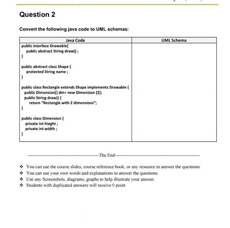 Solved Late Assignment Question Convert The Following Uml