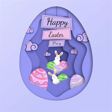 Premium Vector Cut Out Easter Day Background