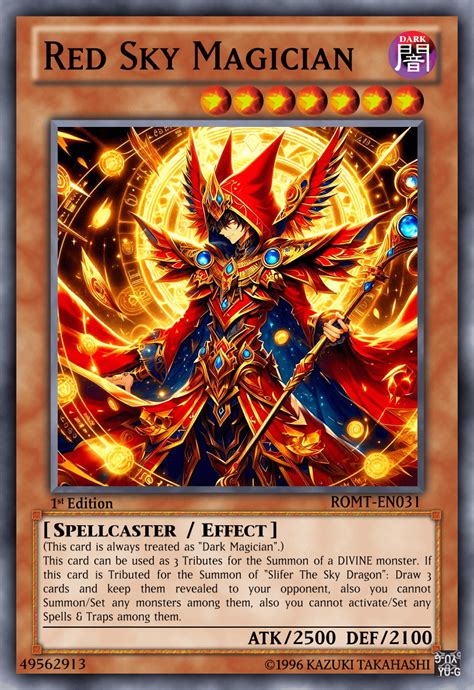 Red Sky Magician Blue Eyes Tormentor Servant Of Ra Egyptian God